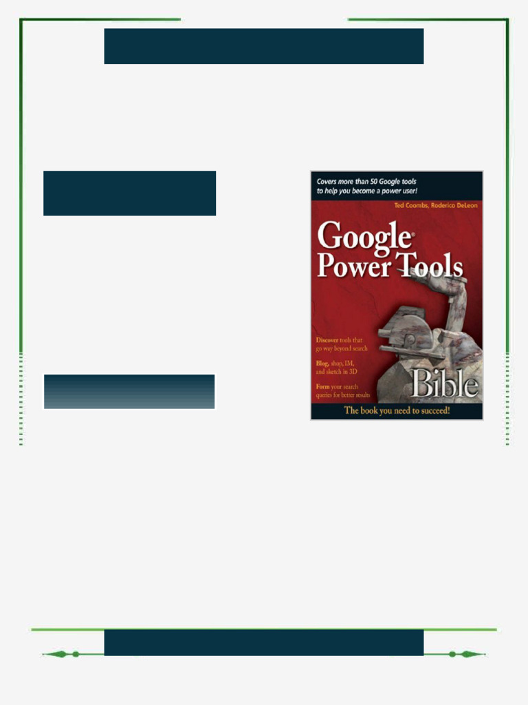Google Power Tools Bible 1st Edition Ted Coombs ebook Kindle & PDF ...
