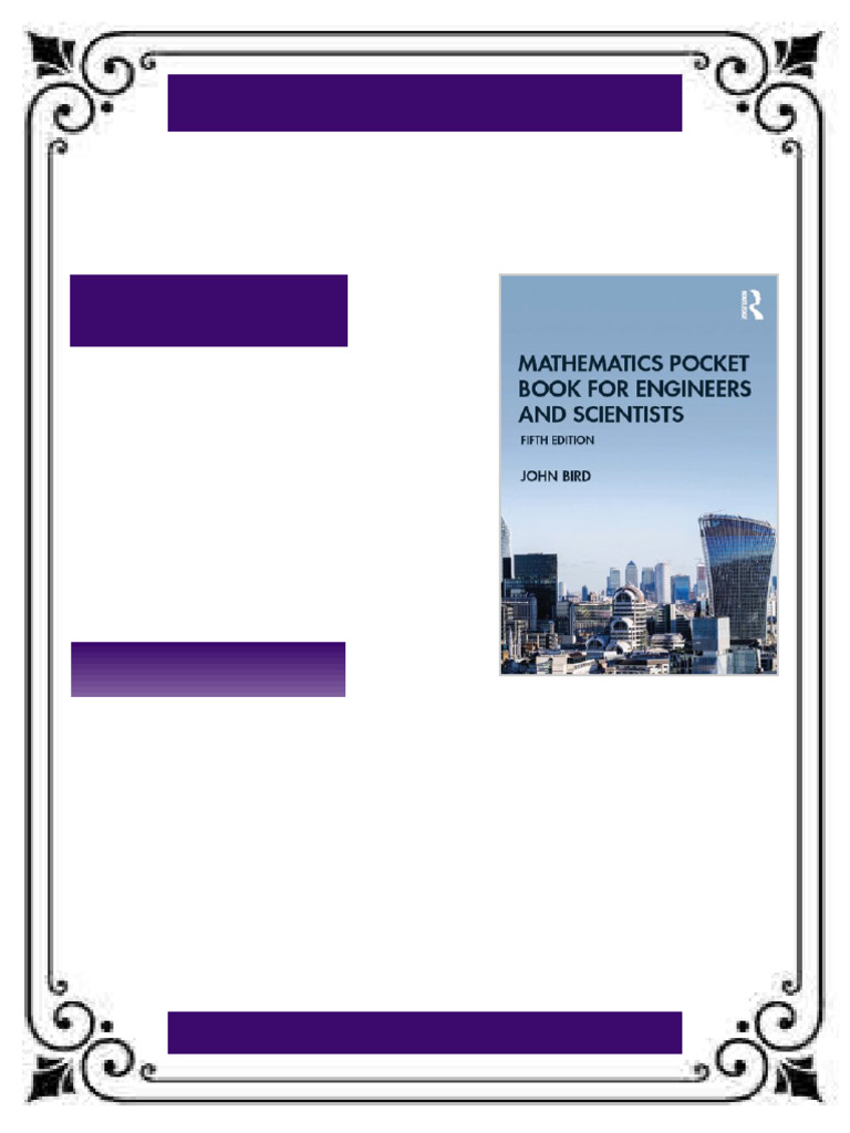 Mathematics Pocket Book for Engineers and Scientists 5th Edition John ...