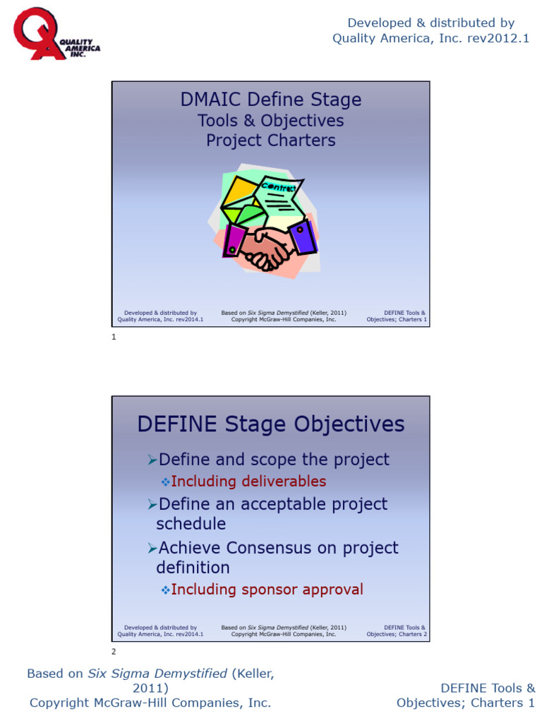 Six Sigma Define Stage: Tools & Charters | PDF | Six Sigma | Business