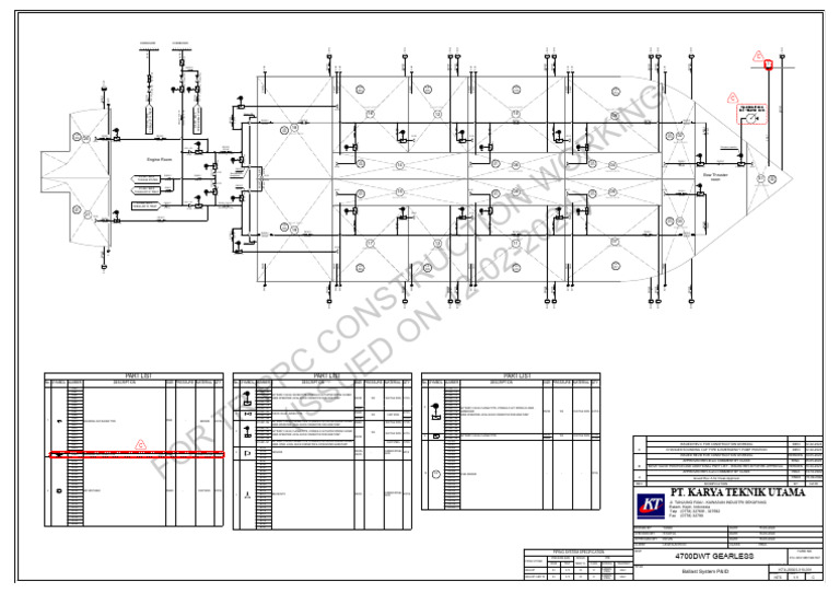 KTU 20023 310 001 C_Ballast System P&ID (for PPC) | PDF