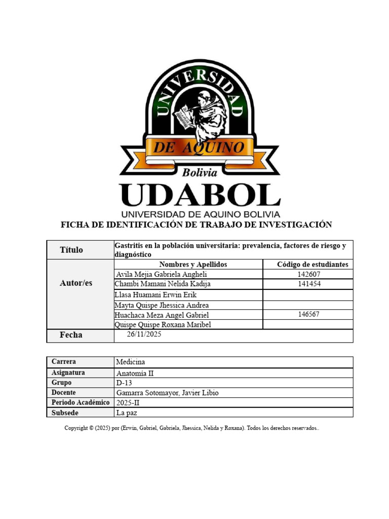 Apa de Gastritis.docx | PDF | Estómago | Sistema digestivo
