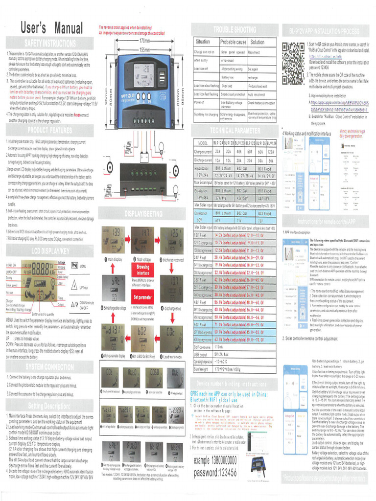 Solar Controller User Manual | PDF