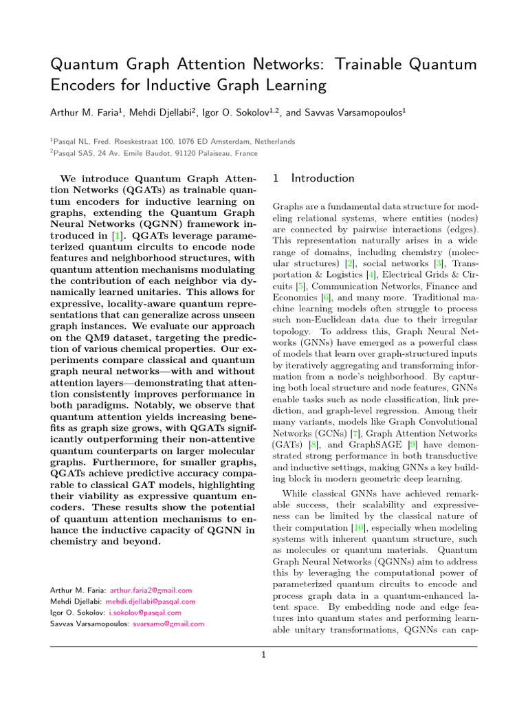 Quantum Graph Attention Networks_Trainable Quantum | PDF | Applied ...