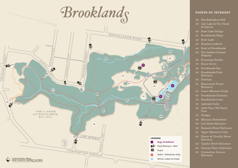 Brooklands Park Map | PDF | Botany | Plants