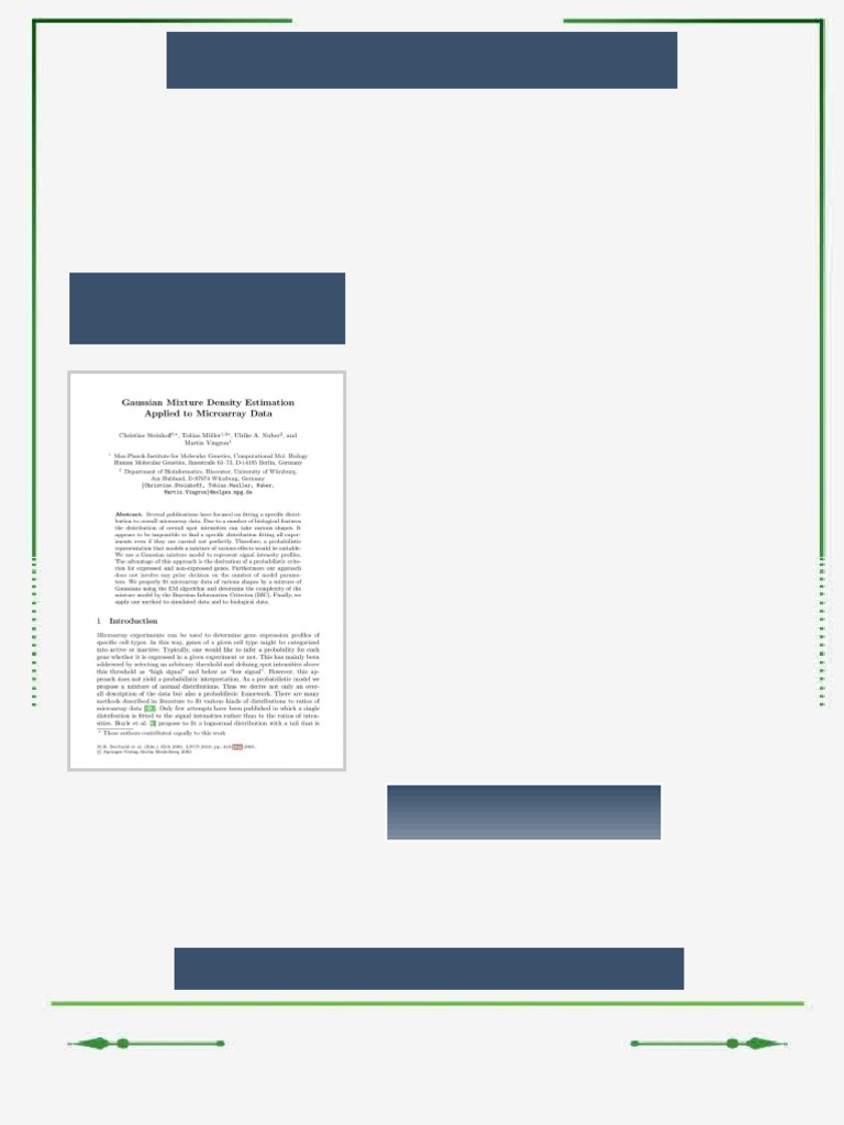 LNCS 2810 Gaussian Mixture Density Estimation Applied to Microarray ...