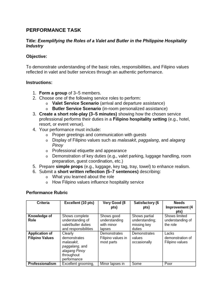 Performance Task 1 3rd Quarter | PDF