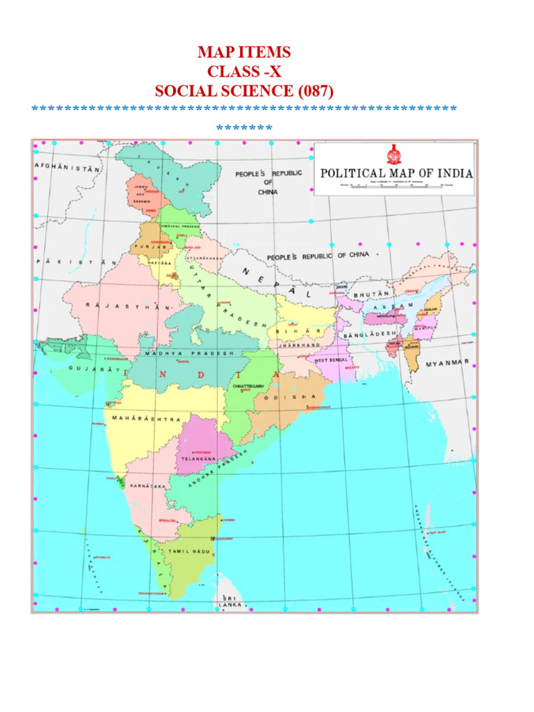 Class X Social Science Map | PDF | Gujarat