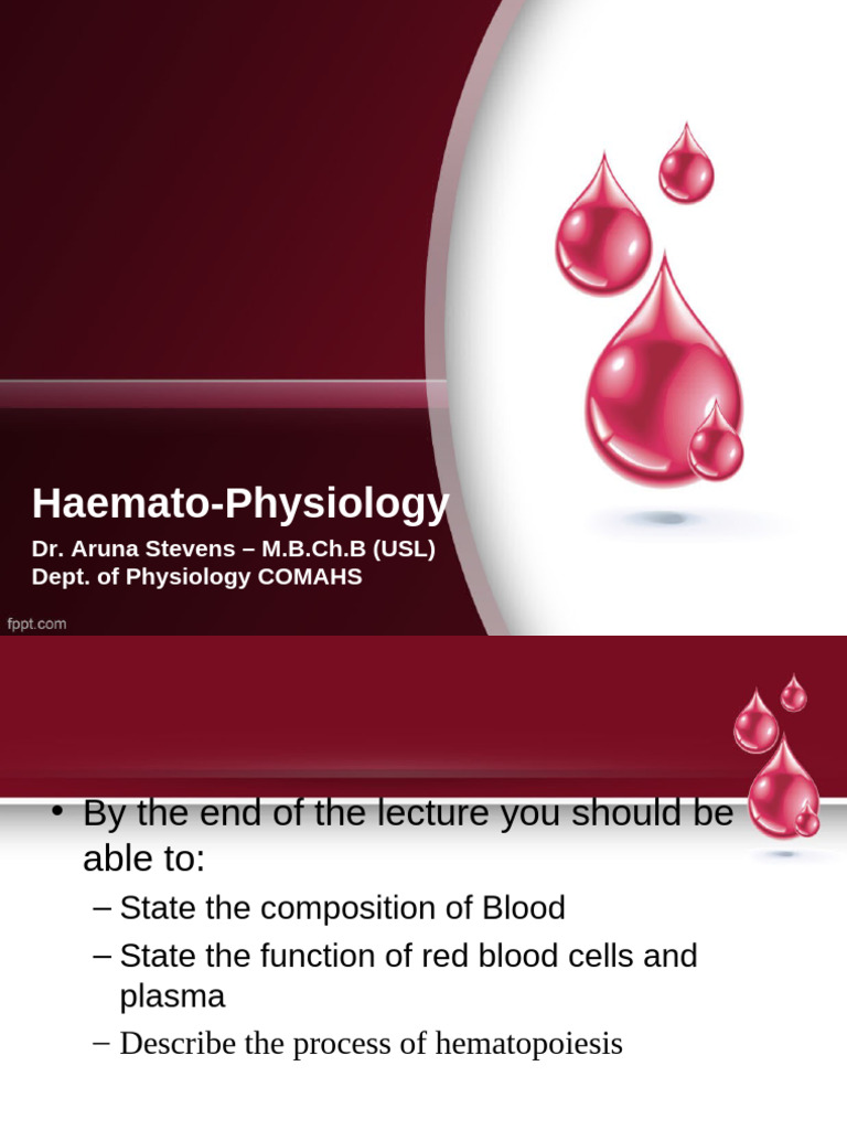 Blood Physiology Lectures | PDF | Blood Plasma | Blood