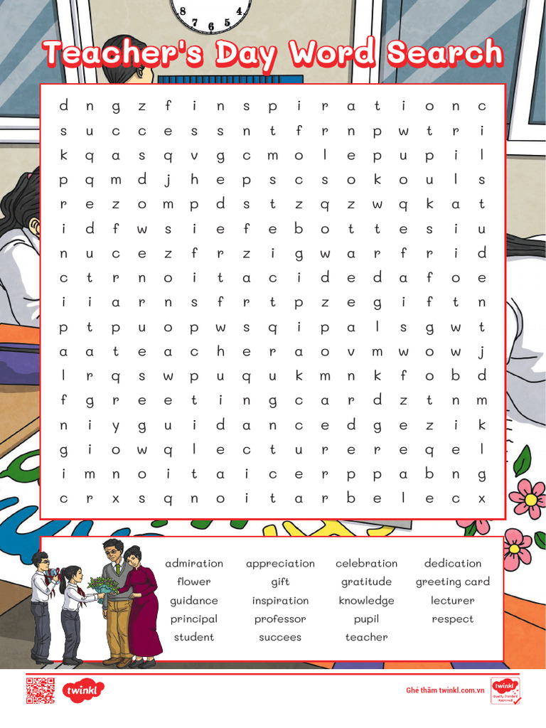 Teacher's Day Word Search Puzzle | PDF