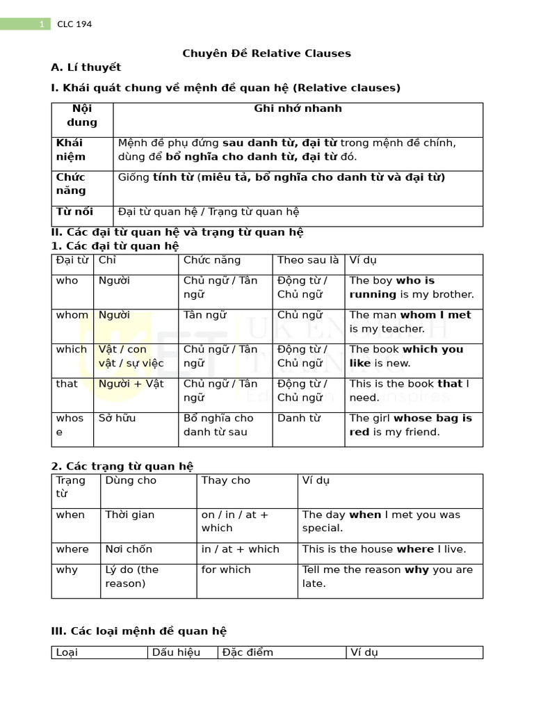 Understanding Relative Clauses in English | PDF
