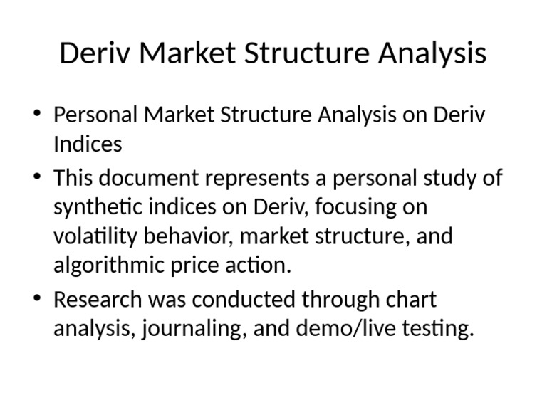 Deriv Market Structure Insights | PDF