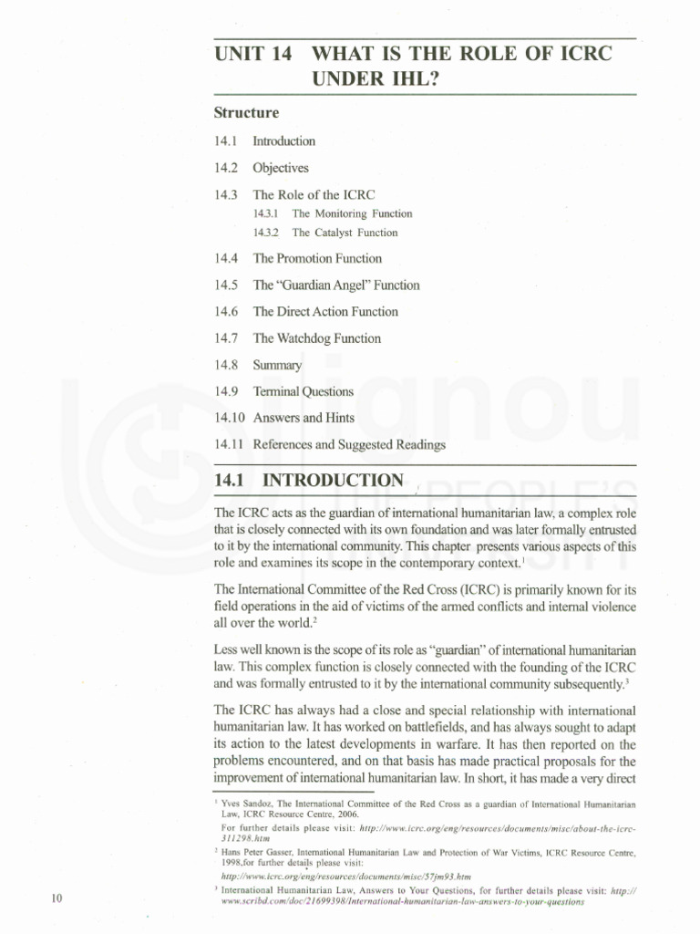 Unit-14 (1) | PDF | International Humanitarian Law | International ...