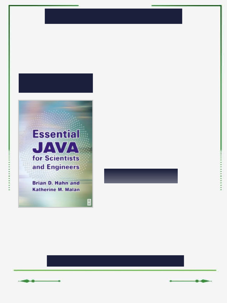 Essential Java for Scientists and Engineers 1st Edition Brian D. Hahn ...
