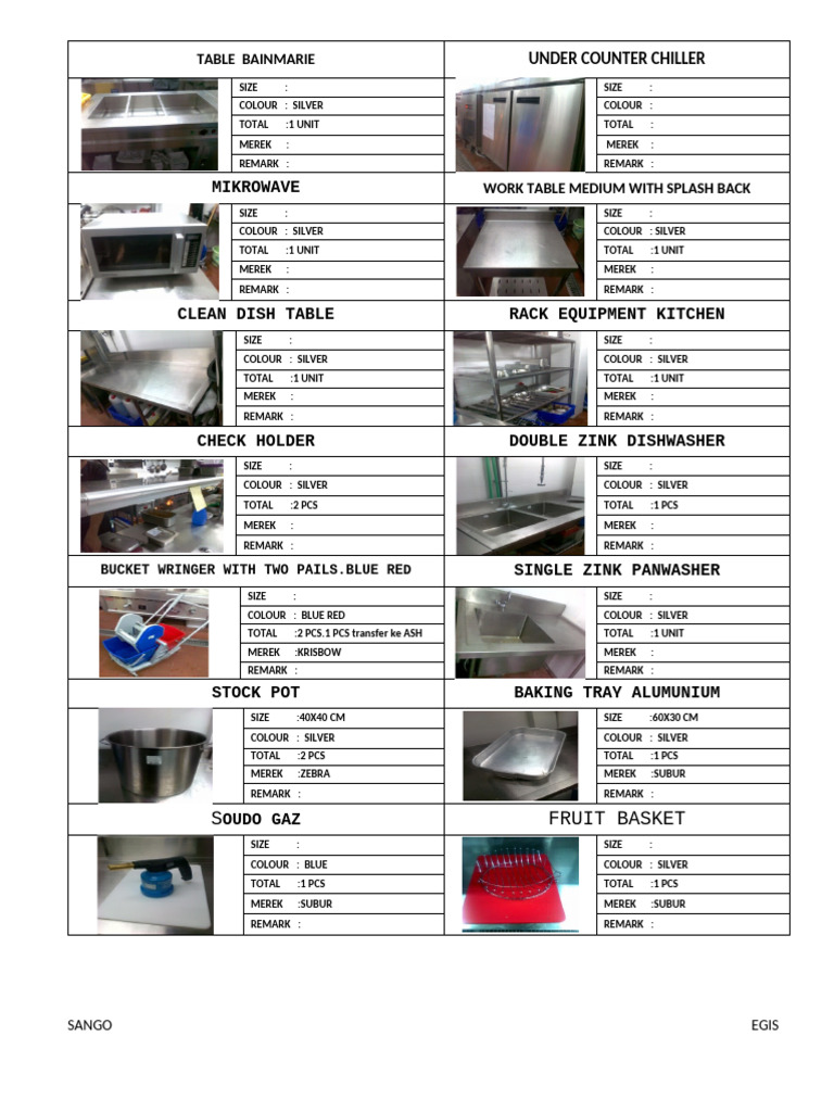 KITCHEN HEAVY DUTY EQUIPMENT 2 | PDF | Cooking | Domestic Implements
