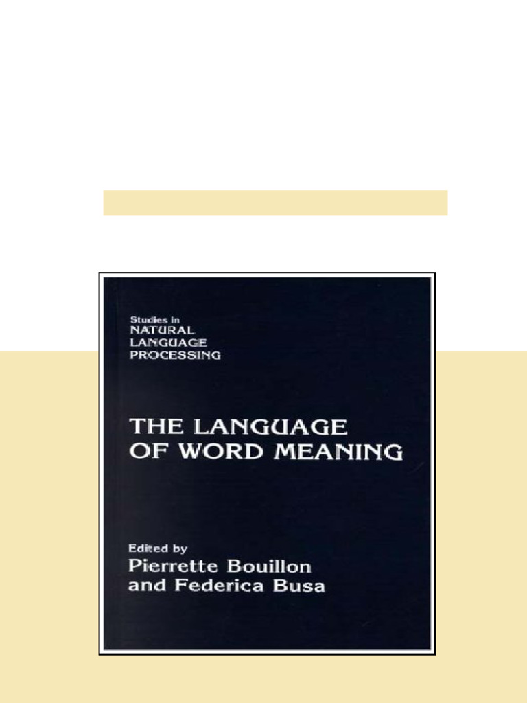 The Language of Word Meaning 1st Edition Federica Busa - ebook and ...