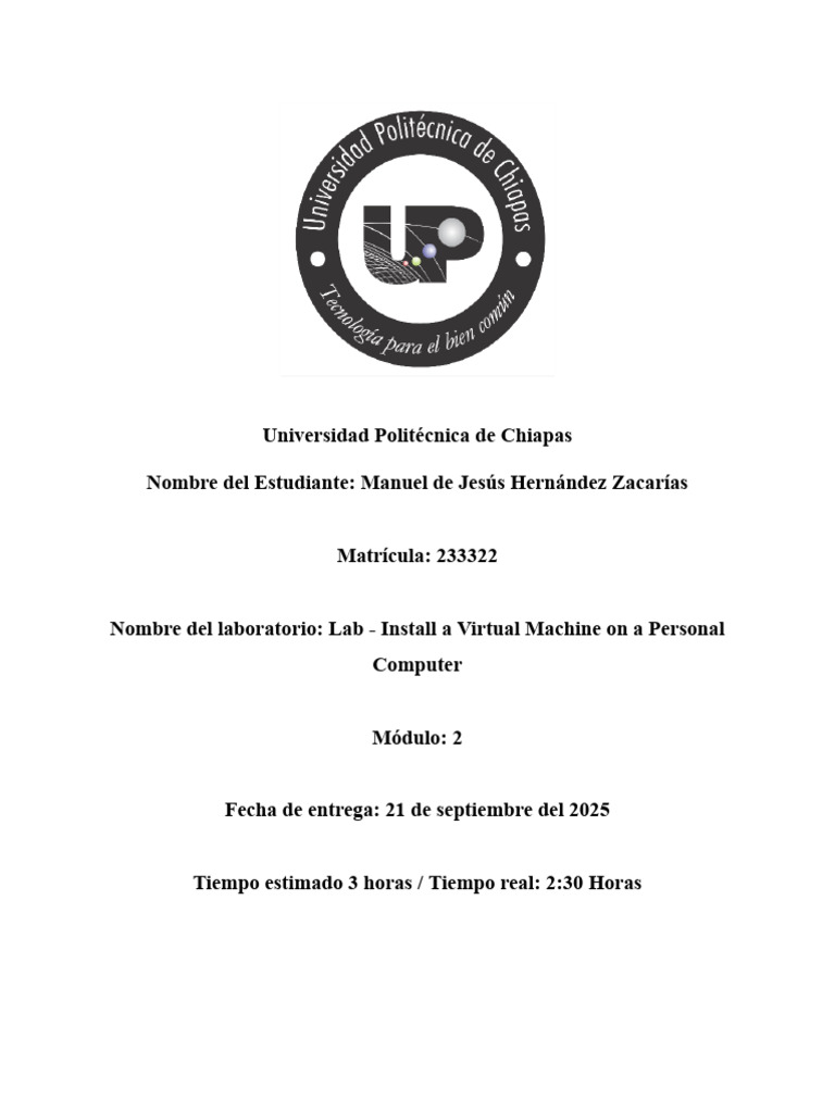 SistemasOperativos-C1-A1- Lab - Install a Virtual Machine on a Personal ...