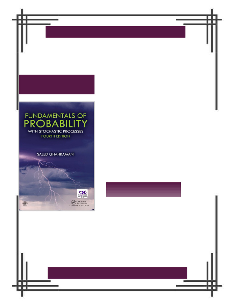 Fundamentals of probability: with stochastic processes Fourth Edition ...