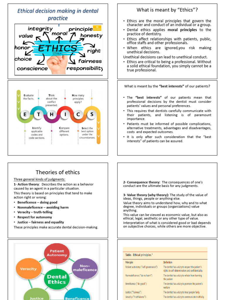 Ethical Decision Making in Dental Practice - Converted 2 | PDF | Dental ...