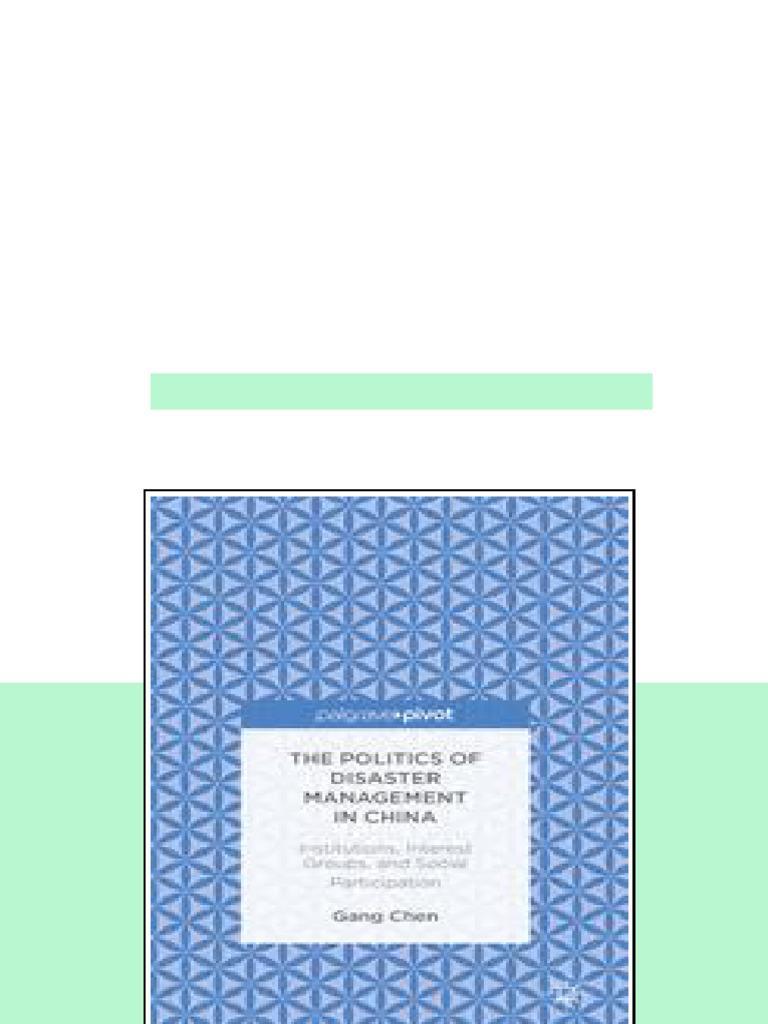 The Politics Of Disaster Management In China Institutions Interest ...