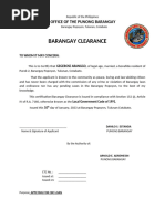 Barangay Clearance Certificate Template | PDF | Law