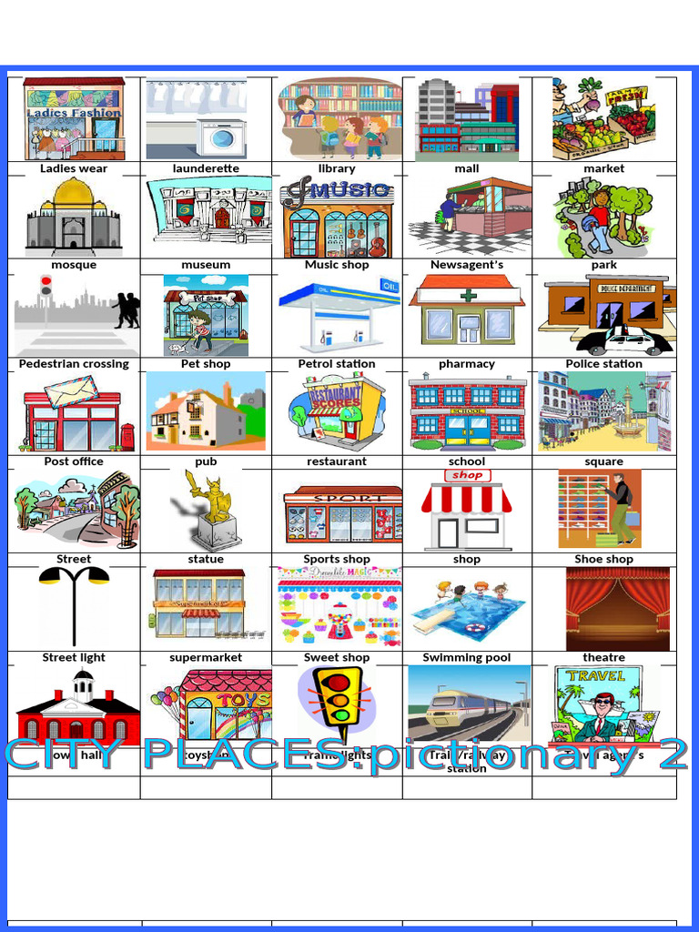 City Places Pictionary 2 Picture Dictionaries 78295 | PDF