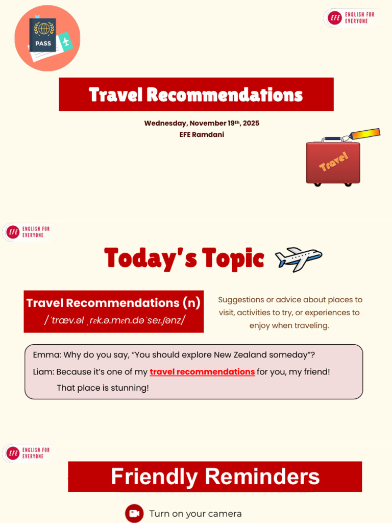20251119 Wed Travel Recommendations Efe Ramdani Final | PDF