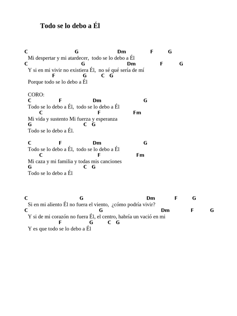 Todo Se Lo Debo a Él | PDF
