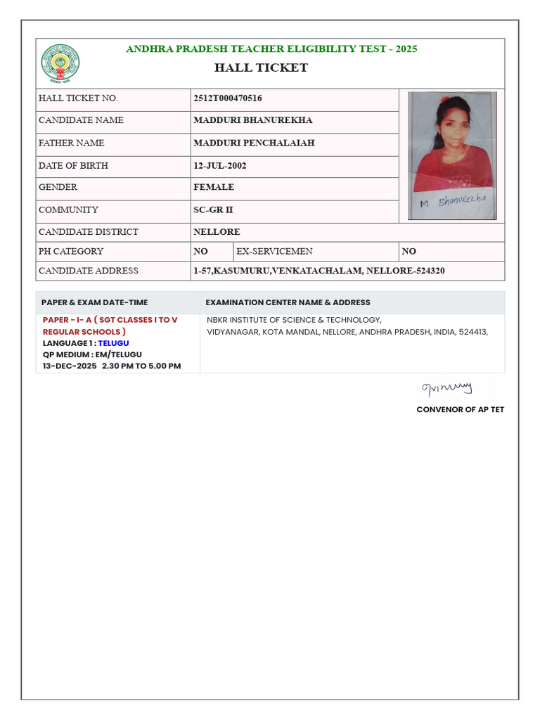 TD000470516_HallTicket | PDF