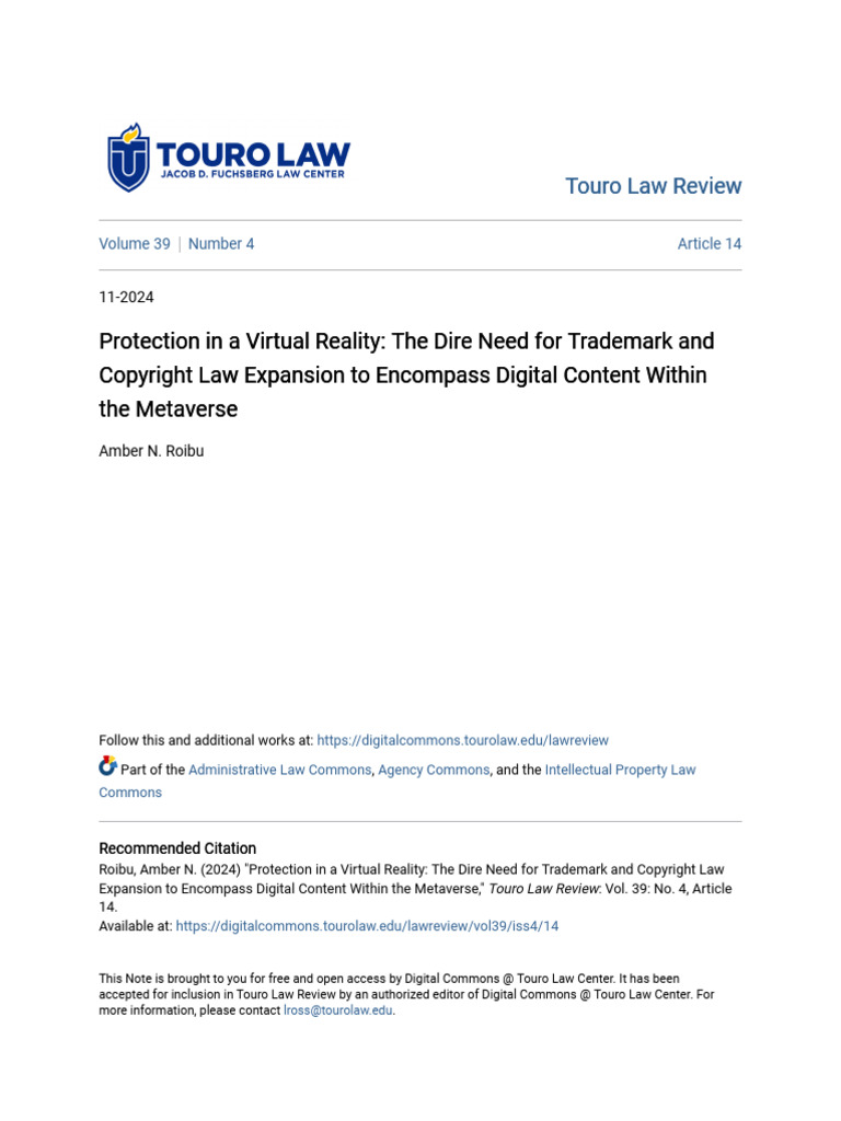 Trademark in Metaverse | PDF | Trademark | Copyright