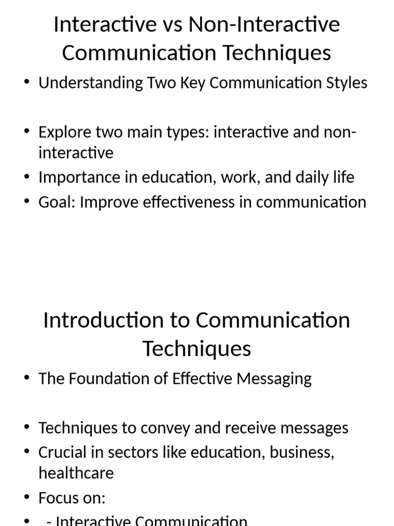 Interactive vs Non-Interactive Communication | PDF