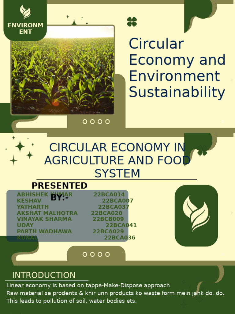 Circular Economy in Agriculture Overview | PDF | Agriculture | Natural ...