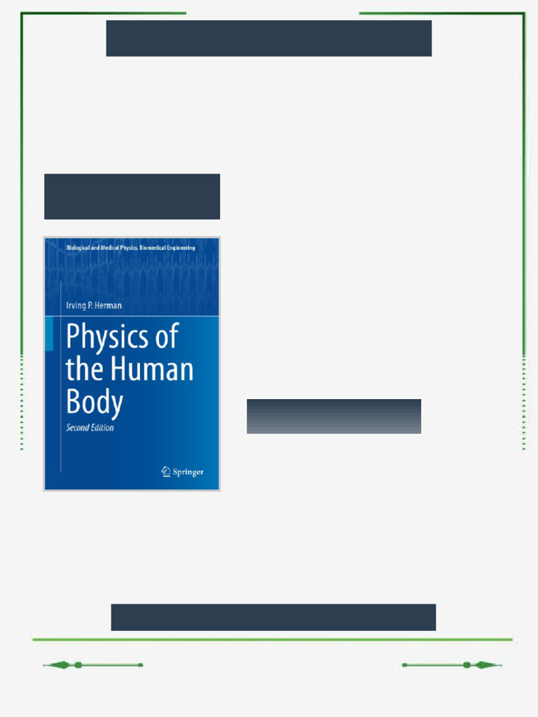 Physics of The Human Body Irving P. Herman Ebook Study Edition | PDF ...