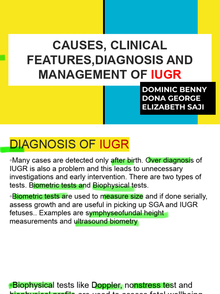 IUGR: Diagnosis, Management, and Care | PDF