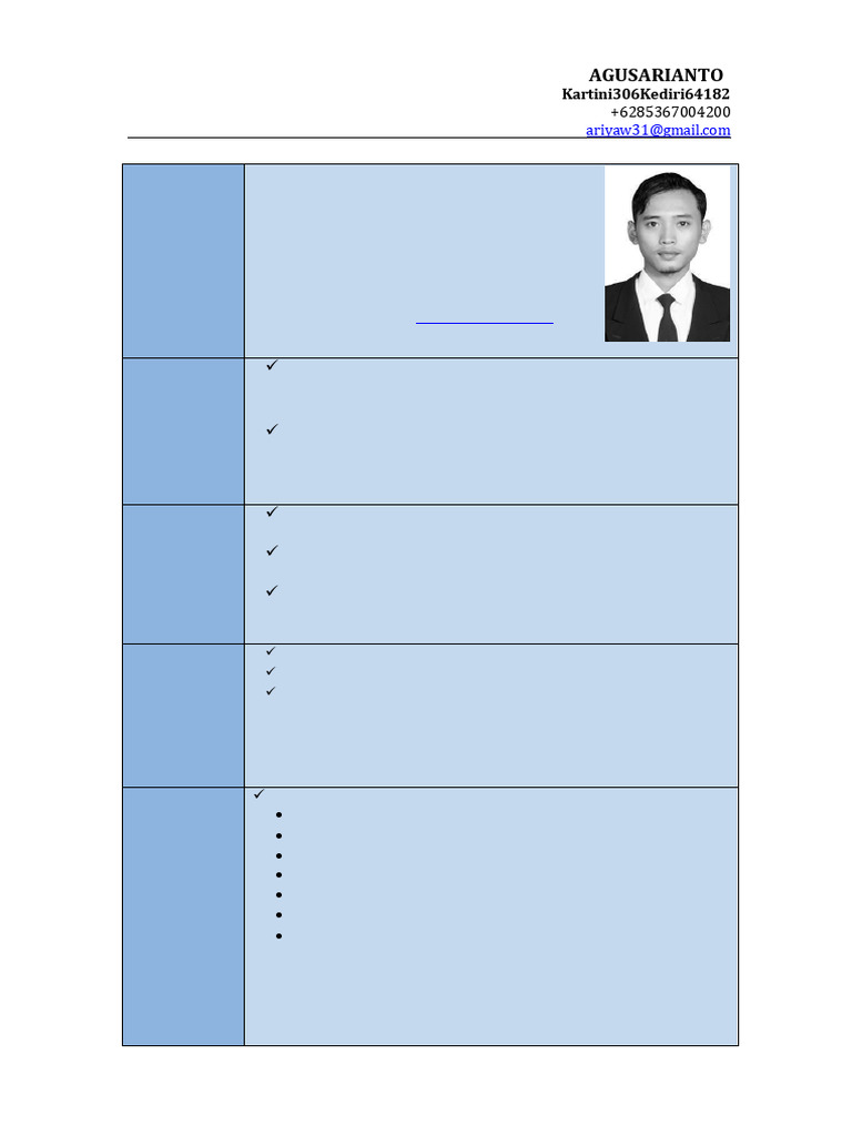 Agus Arianto CV Shift Leader | PDF | Boiler | Power Station