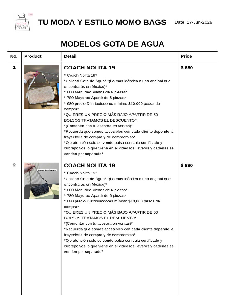 Lista de Precios | PDF | Al por menor | Ventas