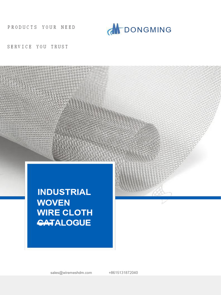 Industrial Woven Wire Cloth Catalogue | PDF | Alloy | Wire
