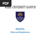 Girls' Hostel Rules and Regulations | PDF