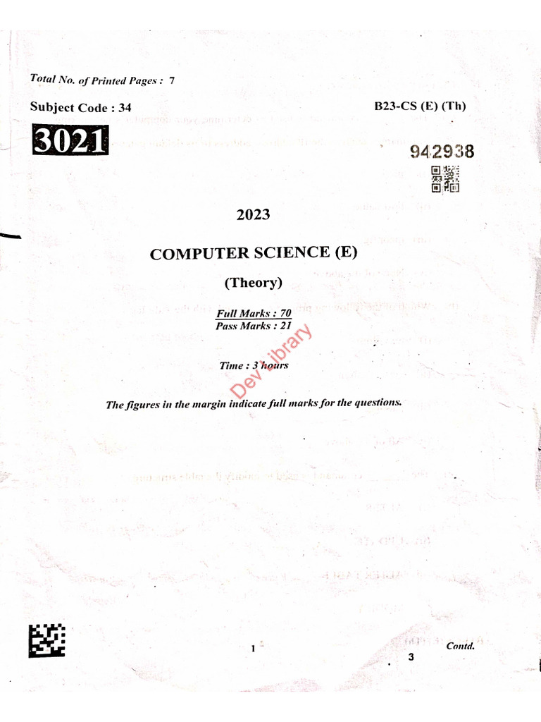 2023 Computer Science | PDF