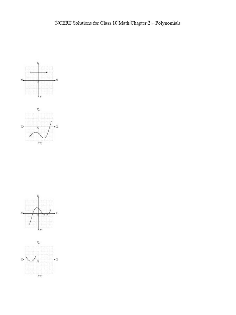 Class 10 Math Polynomials Solutions | PDF