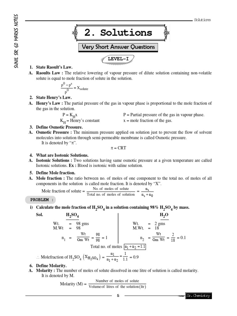 Chemistry SUPER 50 Marks | PDF | Physical Chemistry | Chemistry
