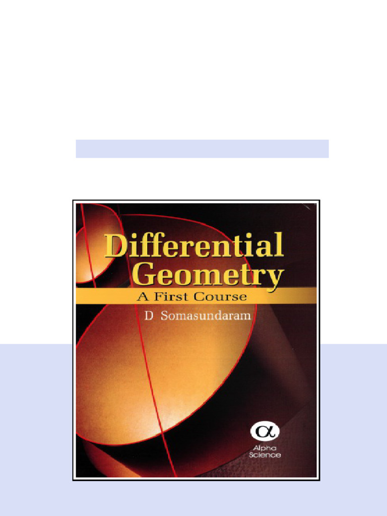 Differential Geometry A First Course Somasundaram Dorairaj full | PDF ...