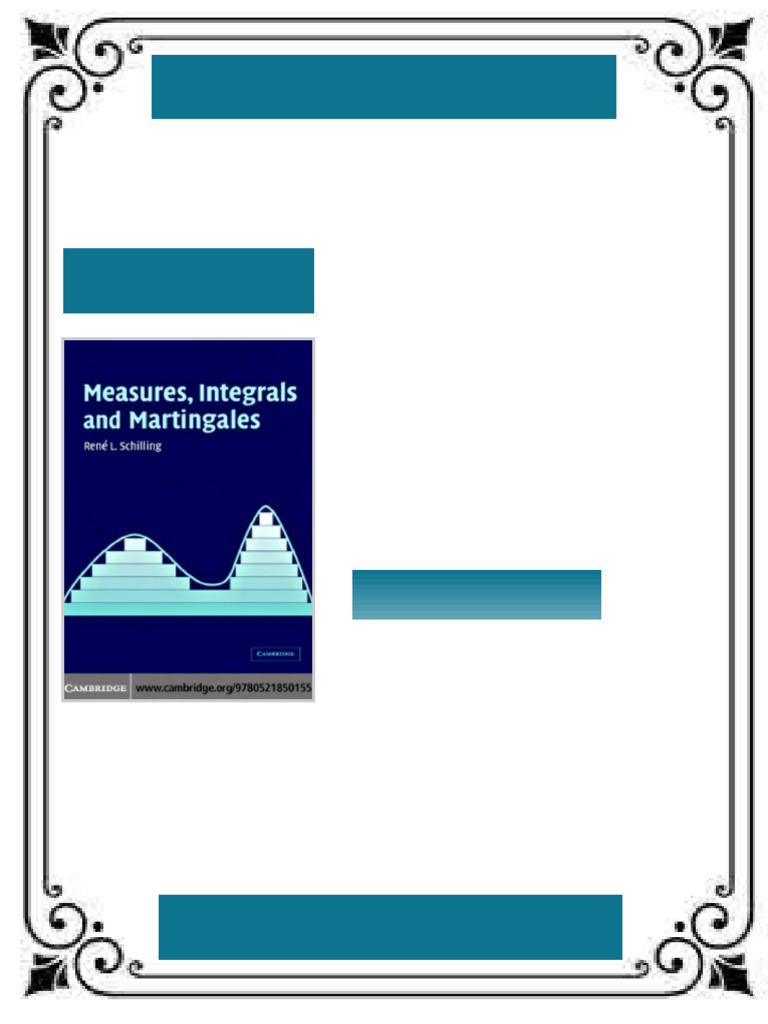 Measures Integrals and Martingales 1st Edition René L. Schilling ebook ...