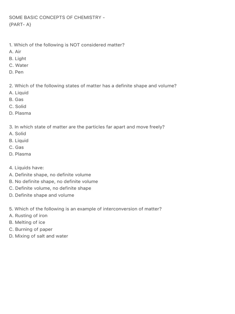 Some Basic Concepts of Chemistry | PDF