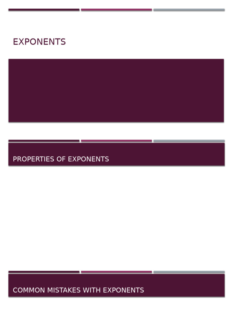 Exponents | PDF