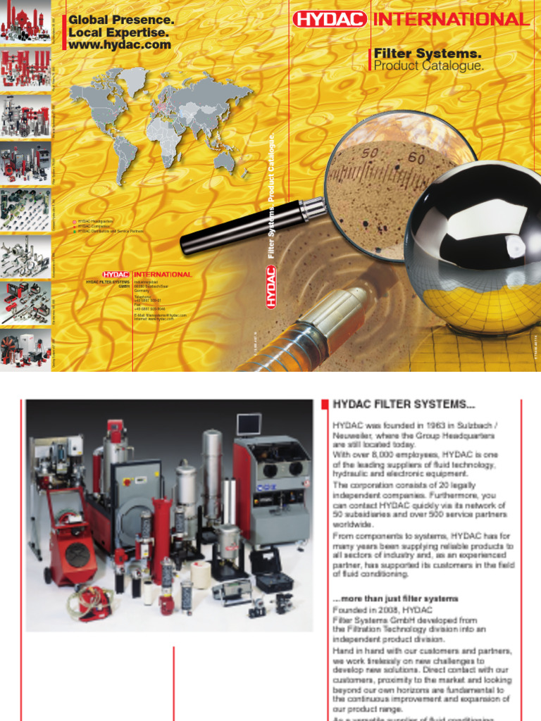 HYDAC Filter Systems Product Catalogue | PDF | Filtration