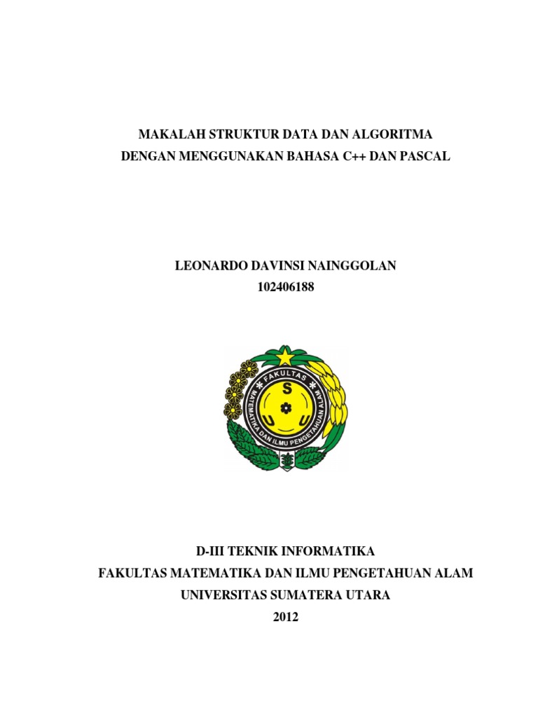 Makalah Struktur Data Dan Algoritma | PDF | Metode & Bahan Ajar | Komputer