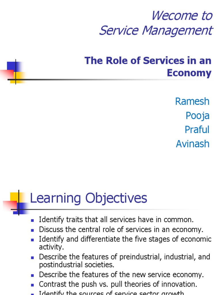 Role of Services in An Economy | PDF | Industries | Employment