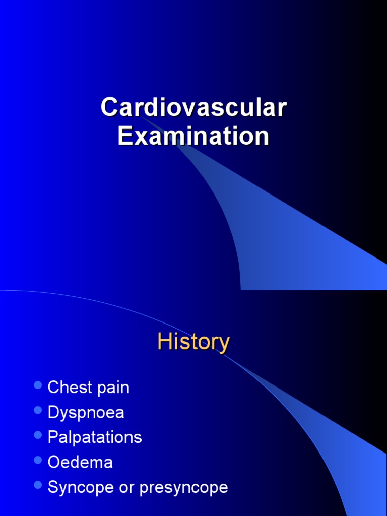 Cardiovascular Examination | PDF | Heart | Thorax (Human Anatomy)