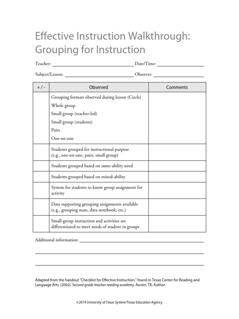 Grouping For Instruction Tool11 | PDF