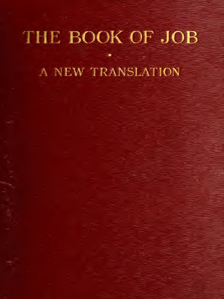 The Book of Job, Including - The Oldest L - E. W. Bullinger | PDF